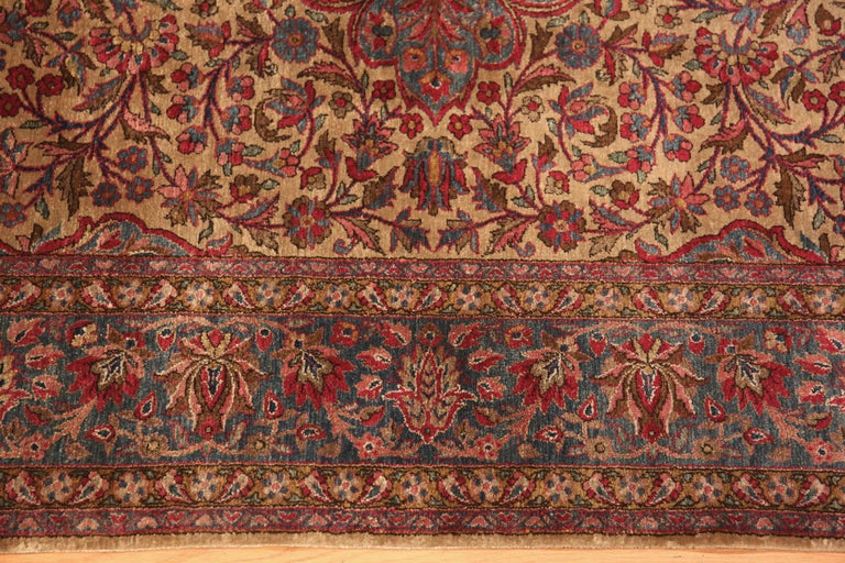 Nazmiyal Collection Silk Antique Persian Kashan Rug. 4 ft 3 in x 6 ft ...