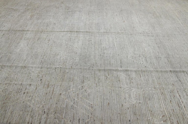 Nazmiyal Collection Soft Grey Modern Moroccan Style Rug 10 ft 2 in x 13 ...