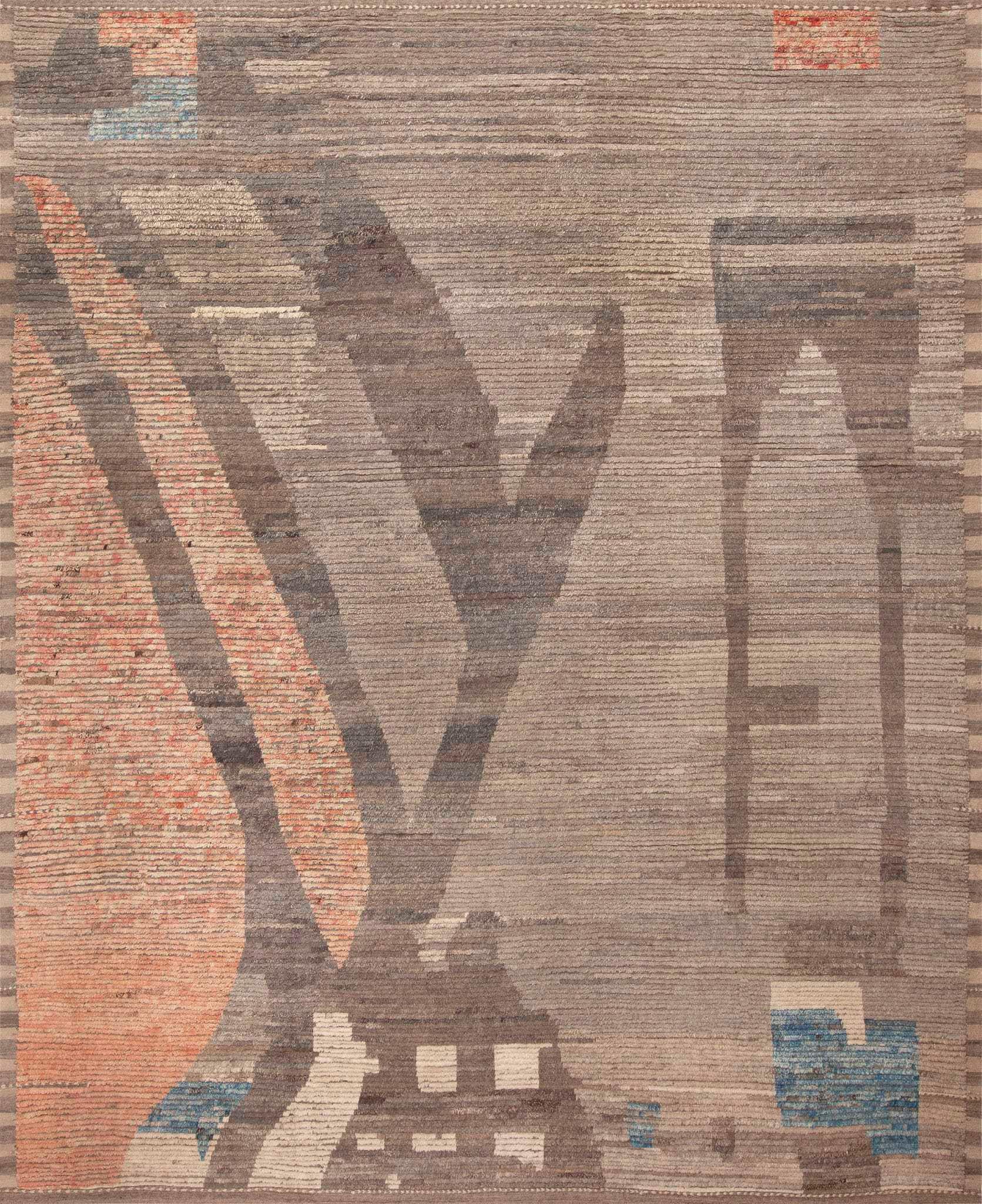 Nazmiyal Collection Trendy Handmade Wool Modern Abstract Area Rug 9'9 ...