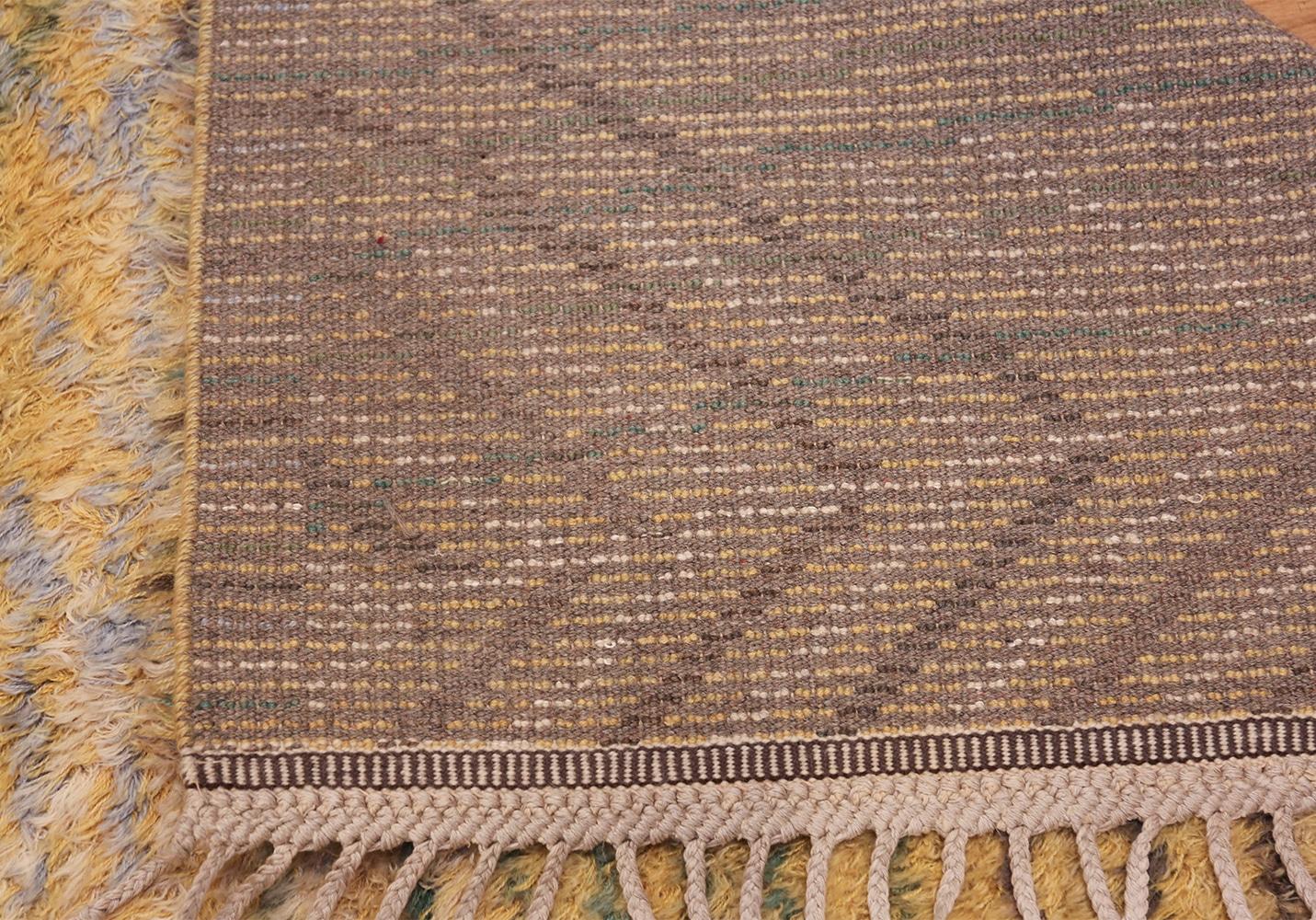 Nazmiyal Vintage Swedish Rya Rug by Marta Maas-Fjetterström. Size: 5 ft ...