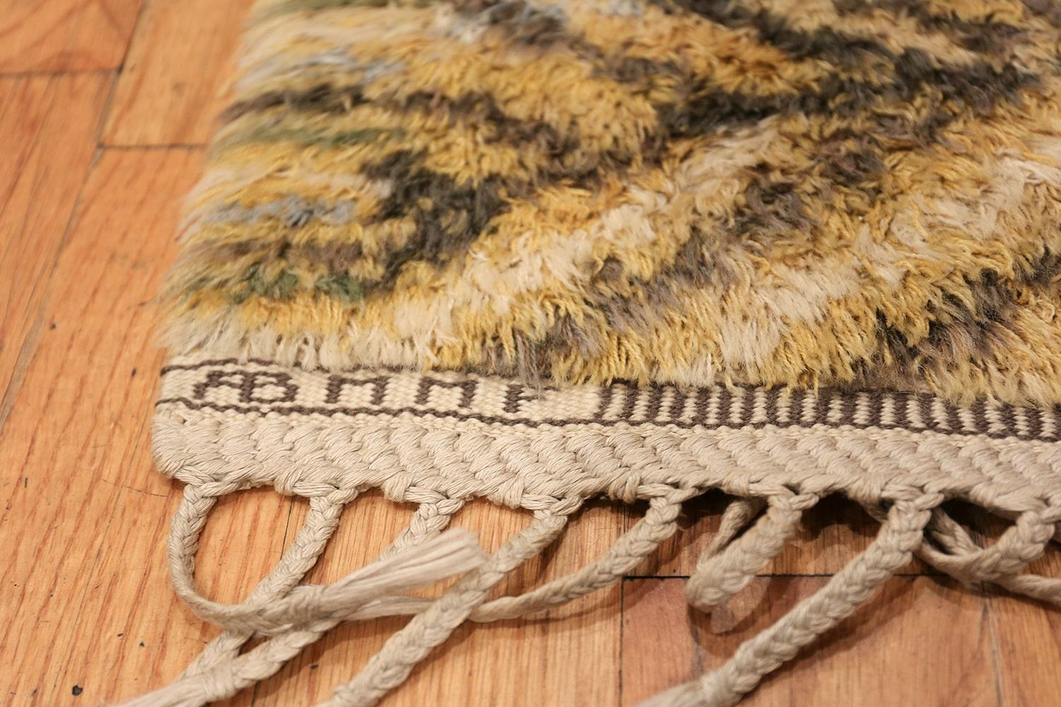 Nazmiyal Vintage Swedish Rya Rug by Marta Maas-Fjetterström. Size: 5 ft ...