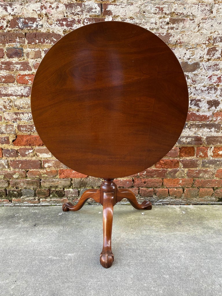 NC Ball and Claw Walnut Tea Table circa 1780 'New Bern, NC' at 1stDibs