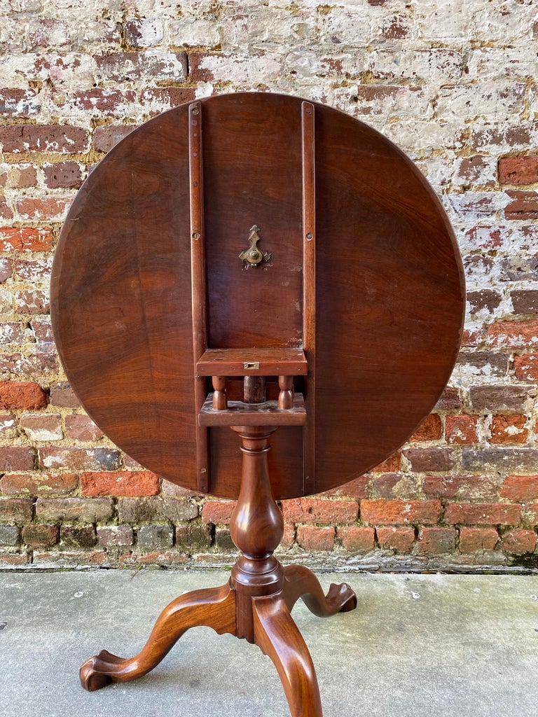 NC Ball and Claw Walnut Tea Table circa 1780 'New Bern, NC' at 1stDibs