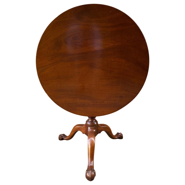 NC Ball and Claw Walnut Tea Table circa 1780 'New Bern, NC' at 1stDibs