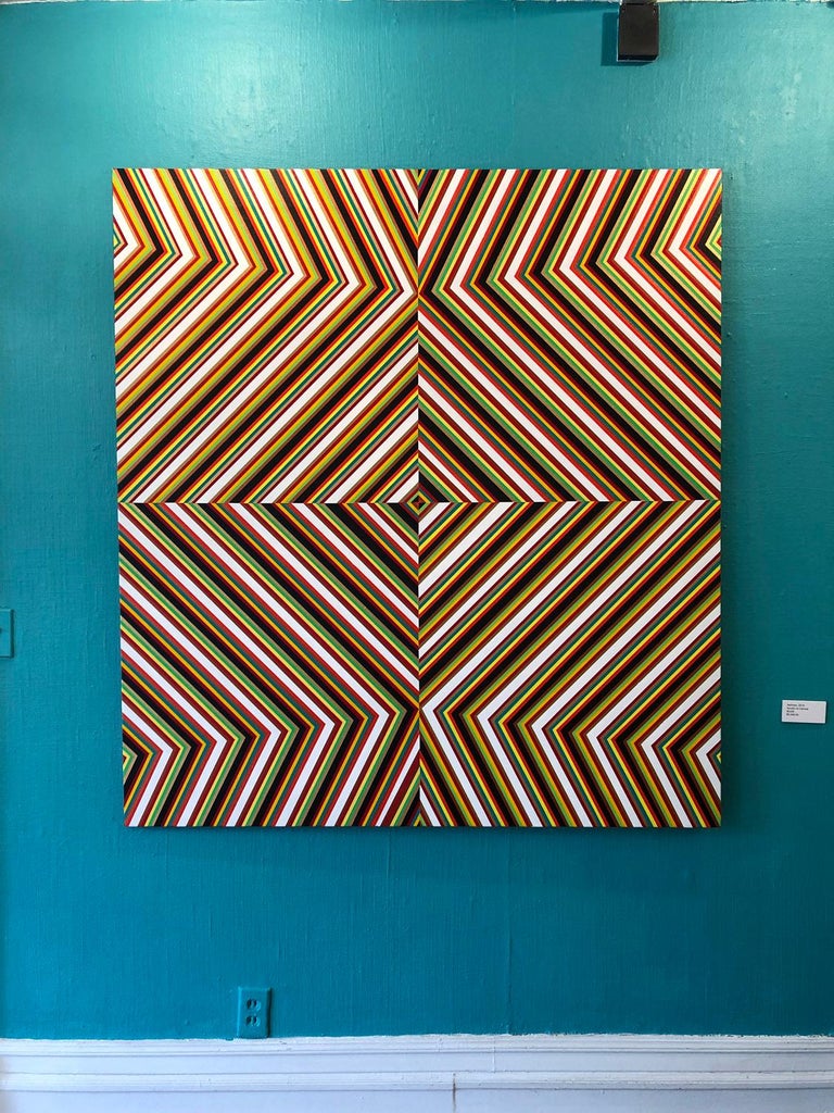 N.C. Miller - Awhooo Contemporary Hard Edge Abstraction Large Canvas ...