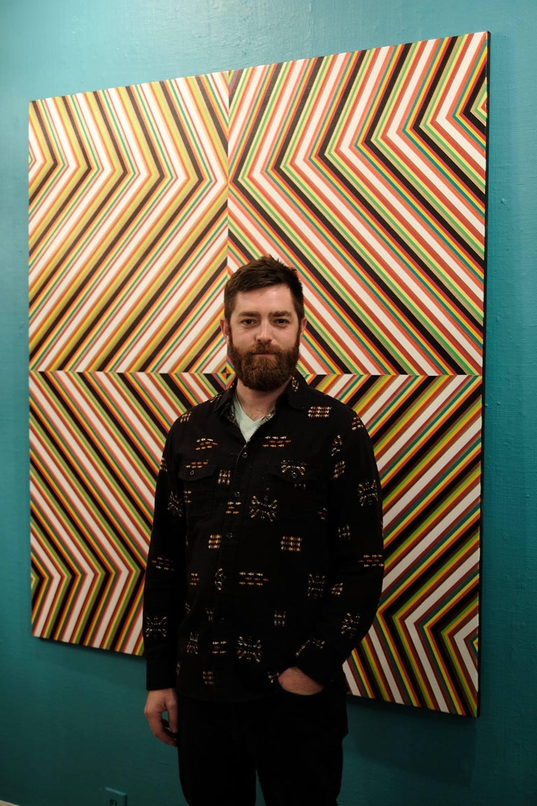 N.C. Miller - Awhooo Contemporary Hard Edge Abstraction Large Canvas ...