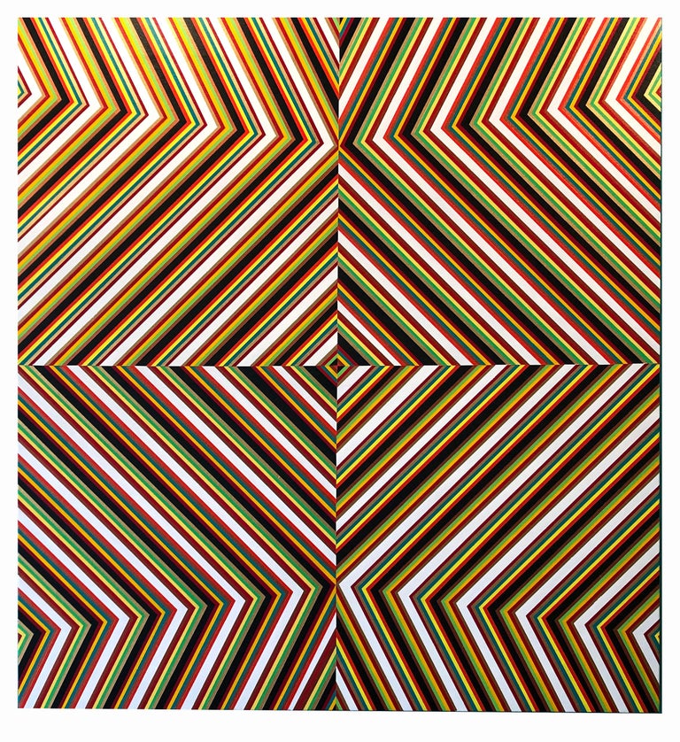 N.C. Miller - Awhooo Contemporary Hard Edge Abstraction Large Canvas ...