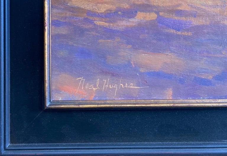 Neal Hughes - Sunrise Tug, original realist impressionist nocturnal ...