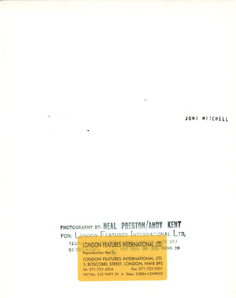 Neal Preston - Joni Mitchell Striking Profile Portrait Vintage Original ...