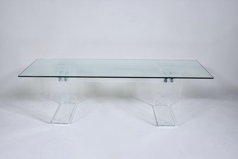 clear coffee table small
