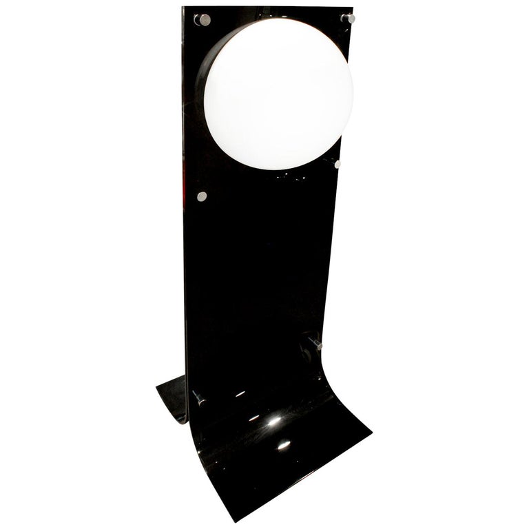 Neal Small Large Lamp in Black and White Lucite, 1960s at 1stDibs ...