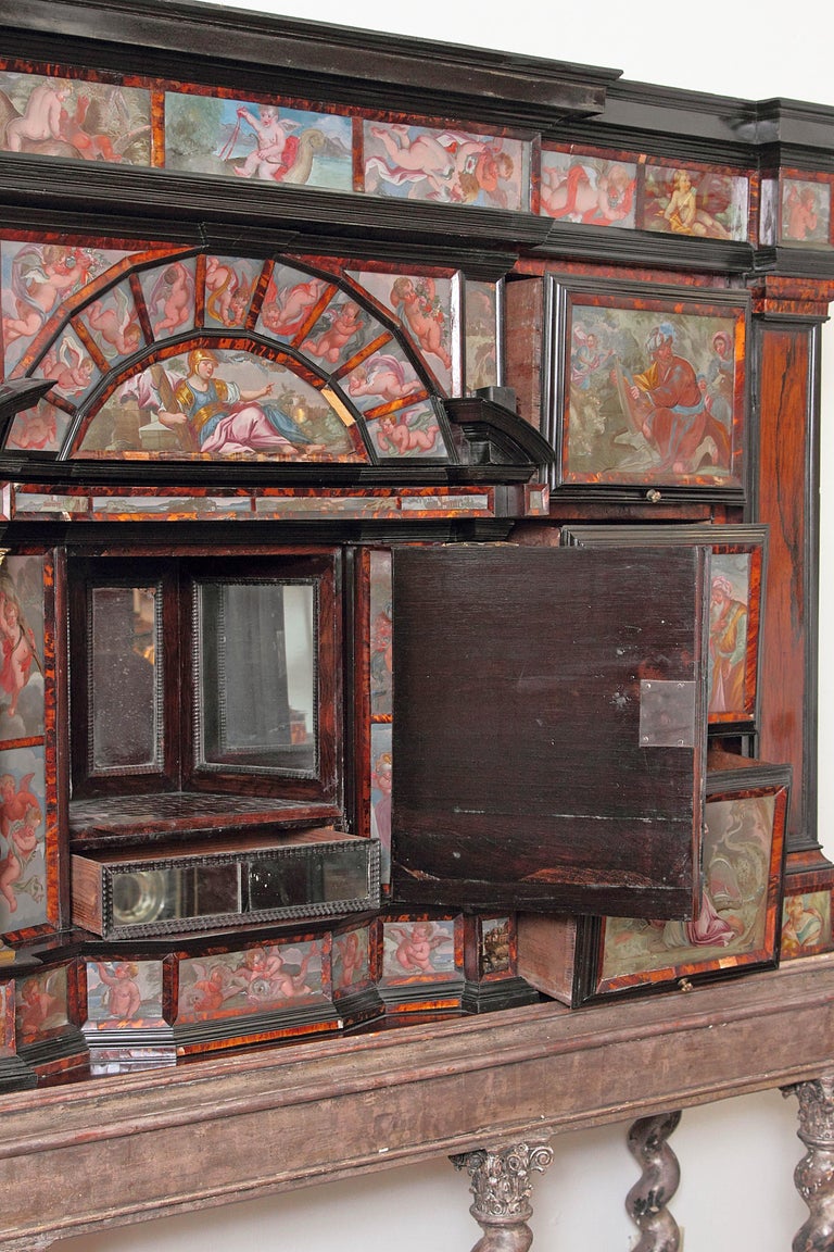 Neapolitan Baroque Cabinet of Curiosities / Tortoise and Ebony with ...