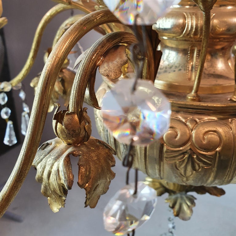 Neapolitan Gold Rococo Chandelier For Sale at 1stDibs
