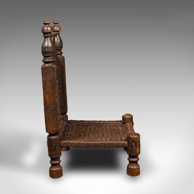 Near Pair of Antique Carved Temple Chairs, Burmese, Decor, Colonial ...