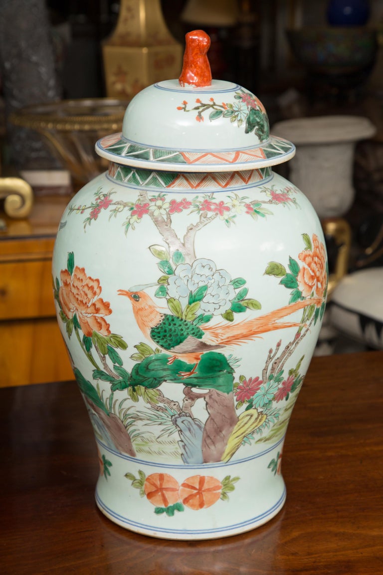 Near Pair of Chinese Lidded Urns at 1stDibs | chinese urns for sale