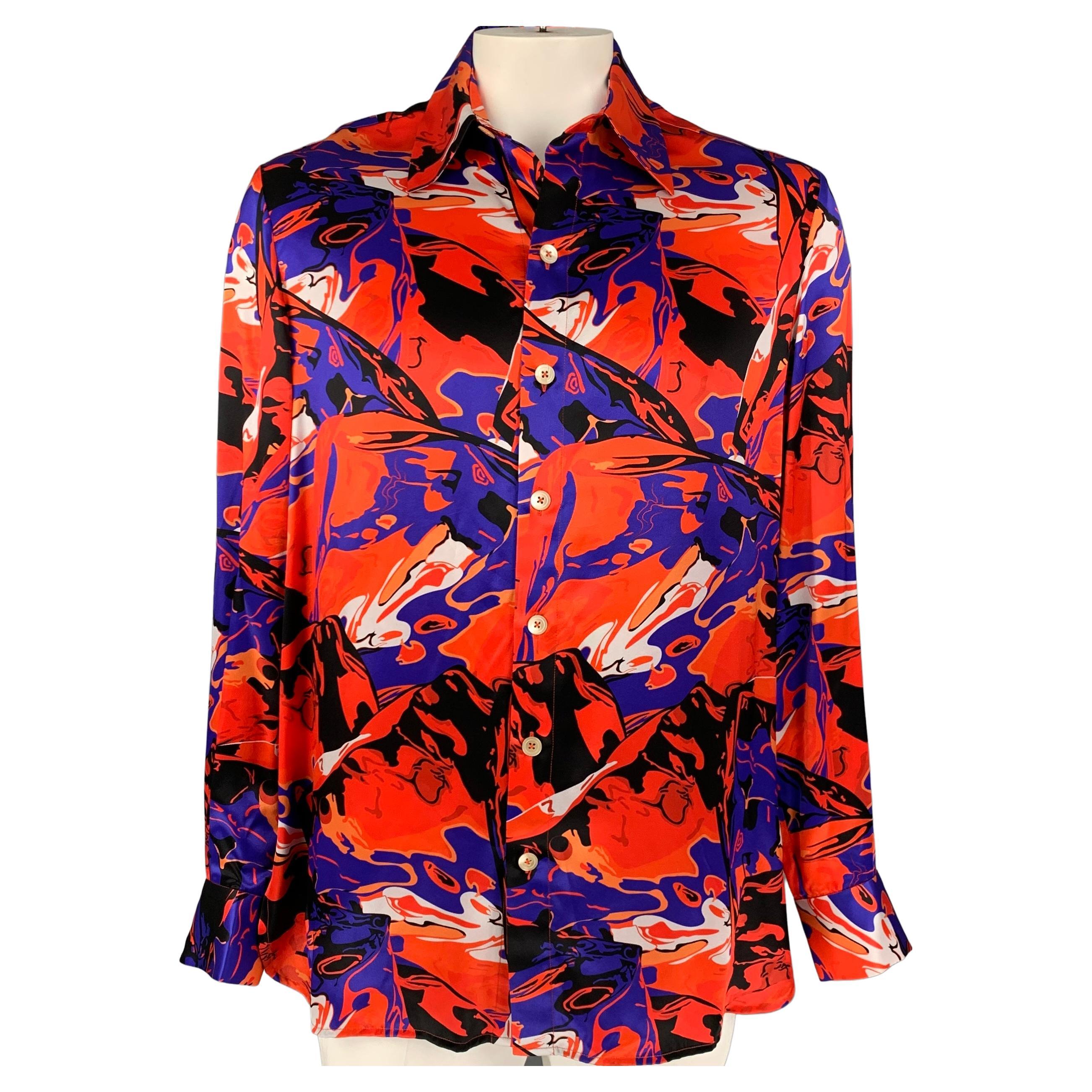 1930'S Cranberry Red Rayon Satin Very Rare Men's Western Shirt For Sale ...