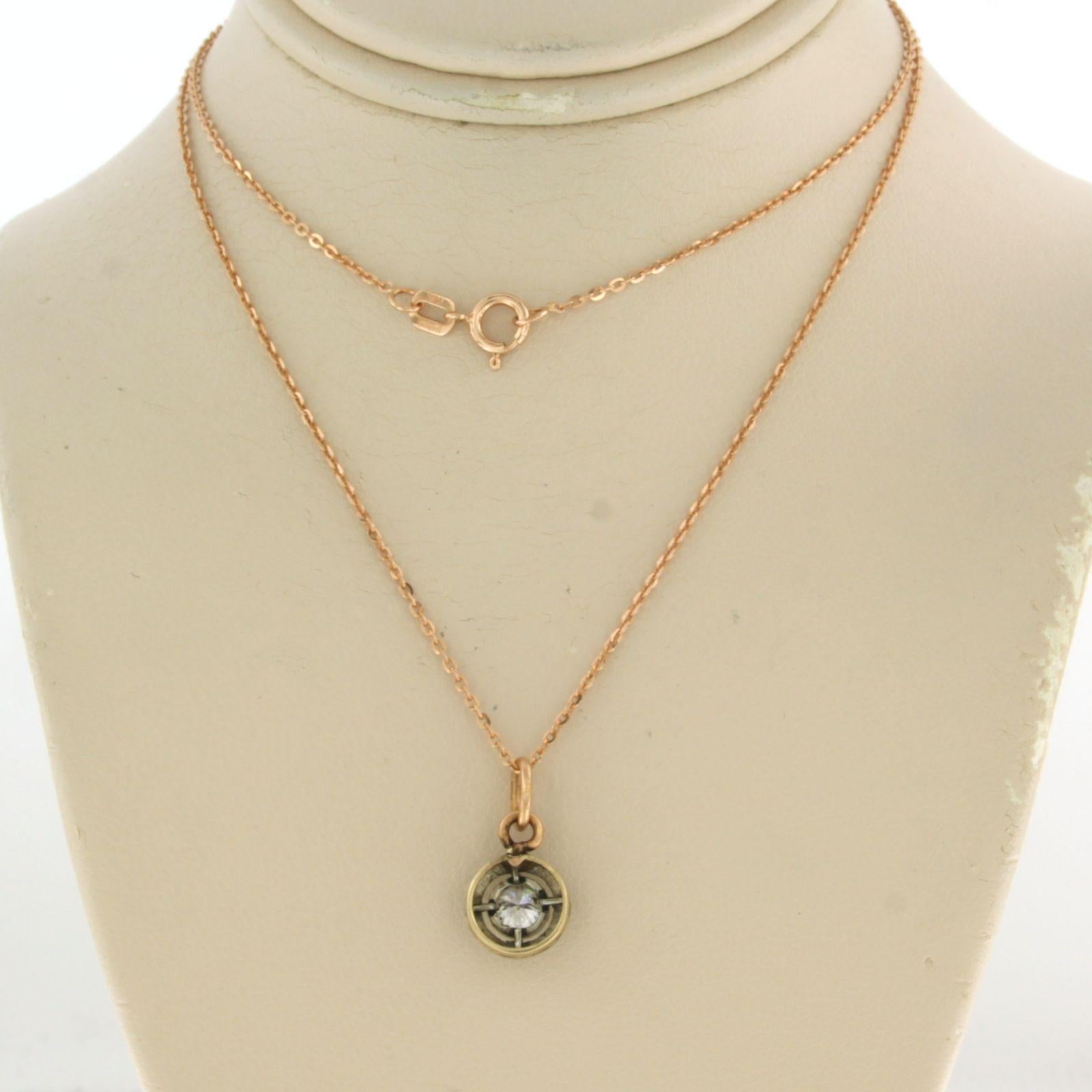 Neckalce and pandant with brilliant cut diamond up to 0.30ct 14k ...