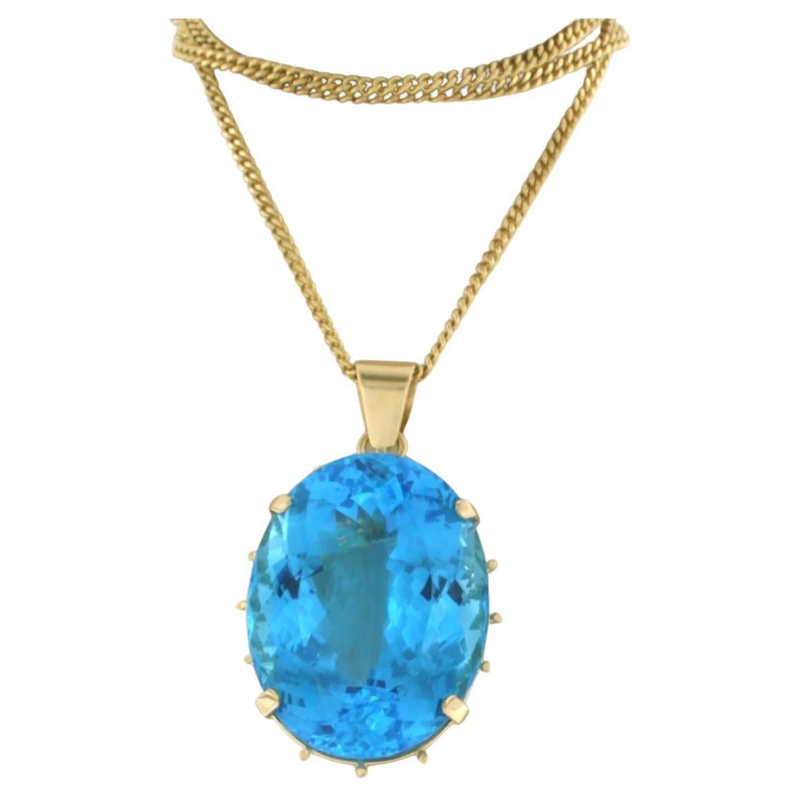 Necklace with pendant set with Diamonds up to 0.72ct 18k gold For Sale ...