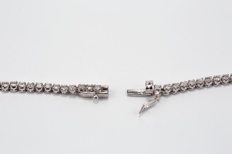 Brilliant Cut Graduated Diamond Collet Necklace of 9 Carats, English ...