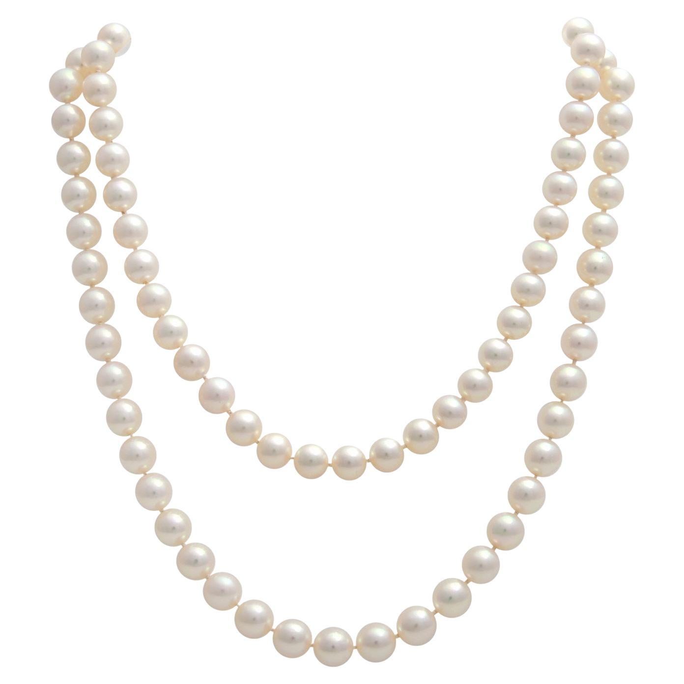 Very Fine Pink Pearls Necklace at 1stDibs