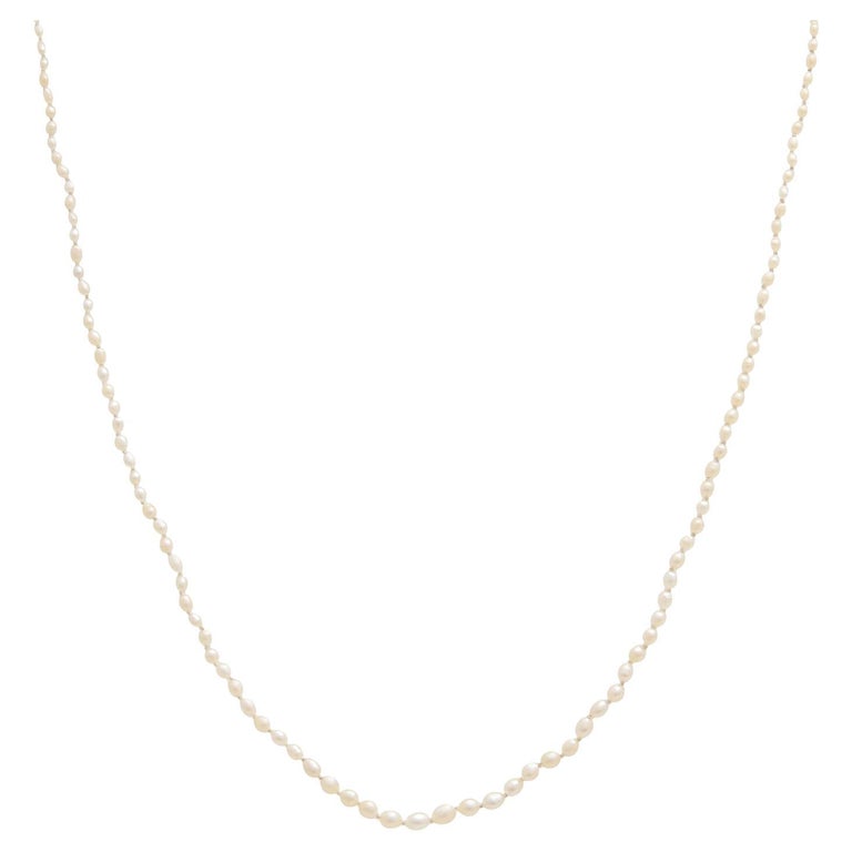 Necklace Made of Fine, Probably Natural Pearls For Sale at 1stDibs
