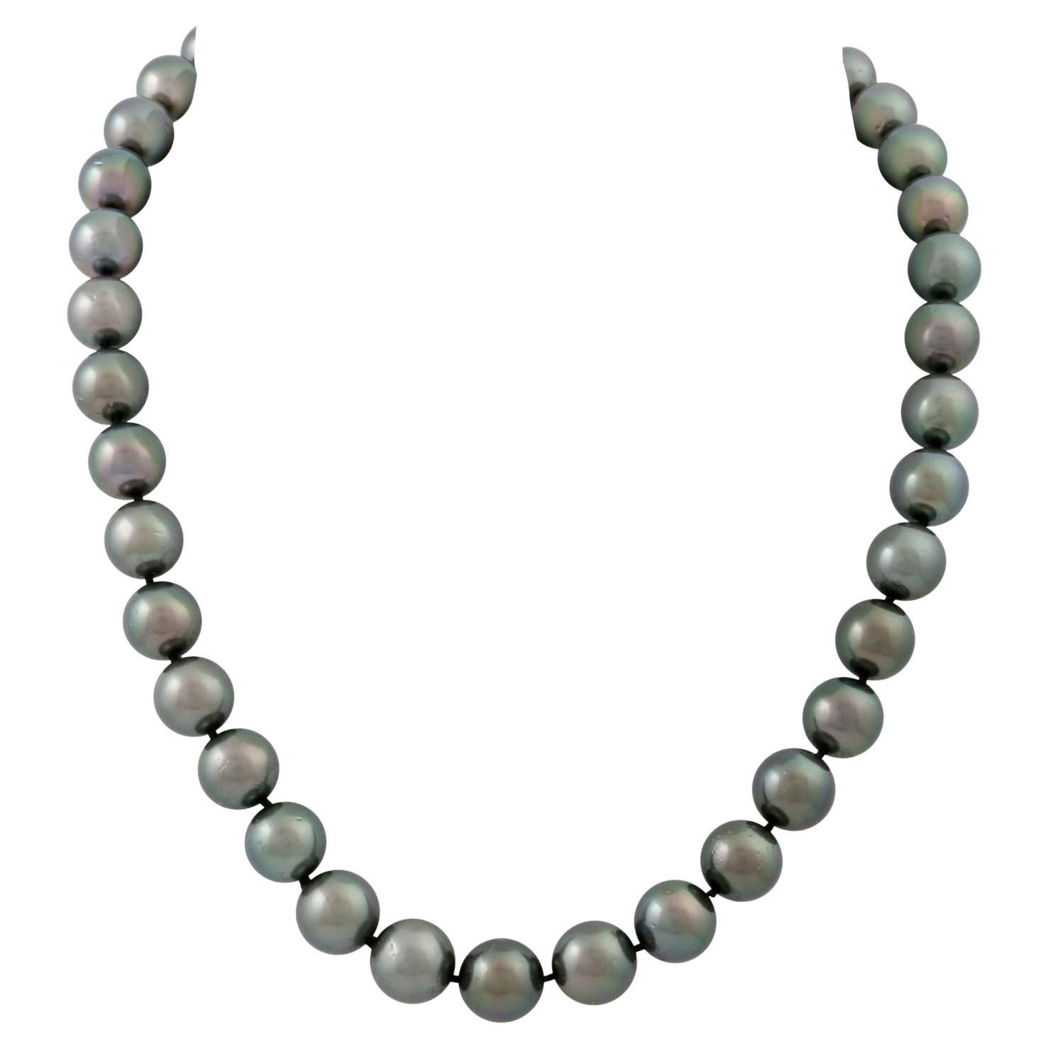 Cultured Tahitian Pearl Necklace at 1stDibs | cultured tahitian pearls
