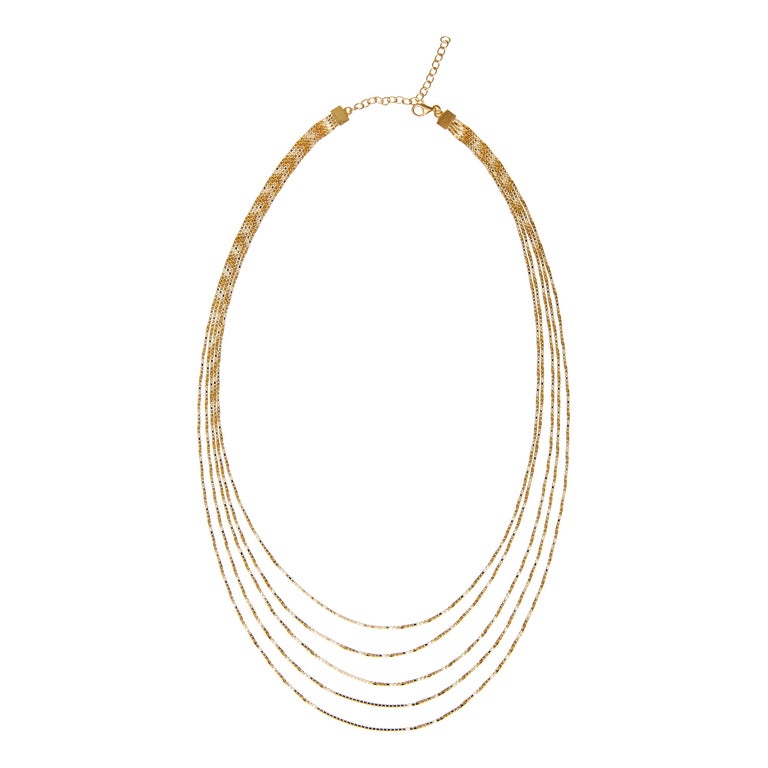 Chaîne de collier minimaliste à longue chaîne en argent plaqué or 18 ...