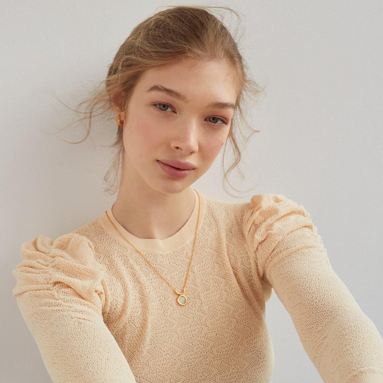 Necklace Tul with mountain crystal gold For Sale at 1stDibs