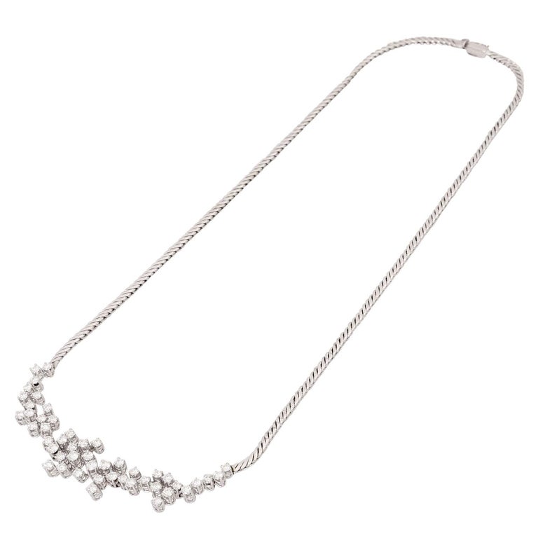 Necklace with 48 brilliant-cut diamonds totaling approx. 3.2 ct, For ...