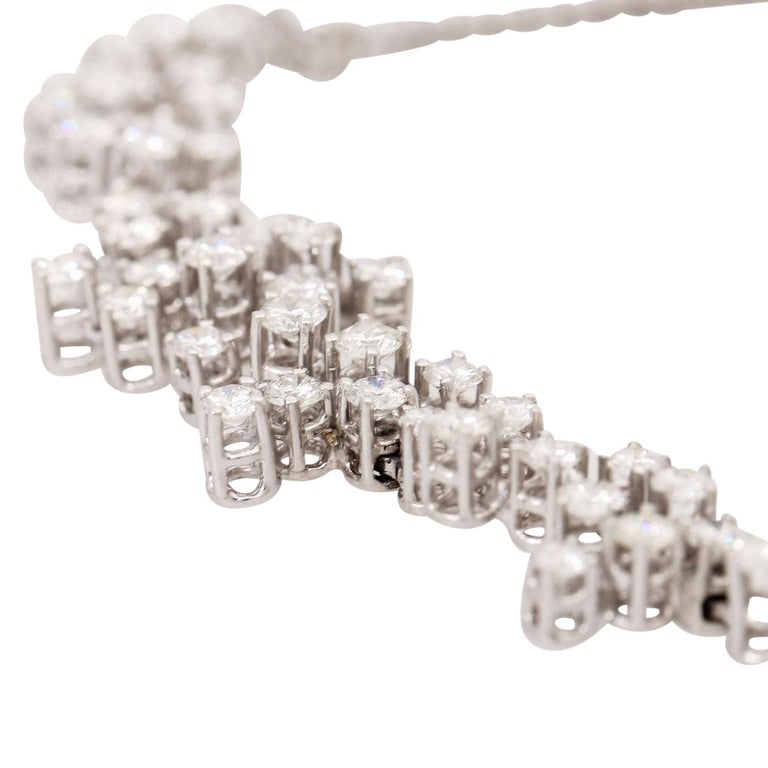 Necklace with 48 brilliant-cut diamonds totaling approx. 3.2 ct, For ...