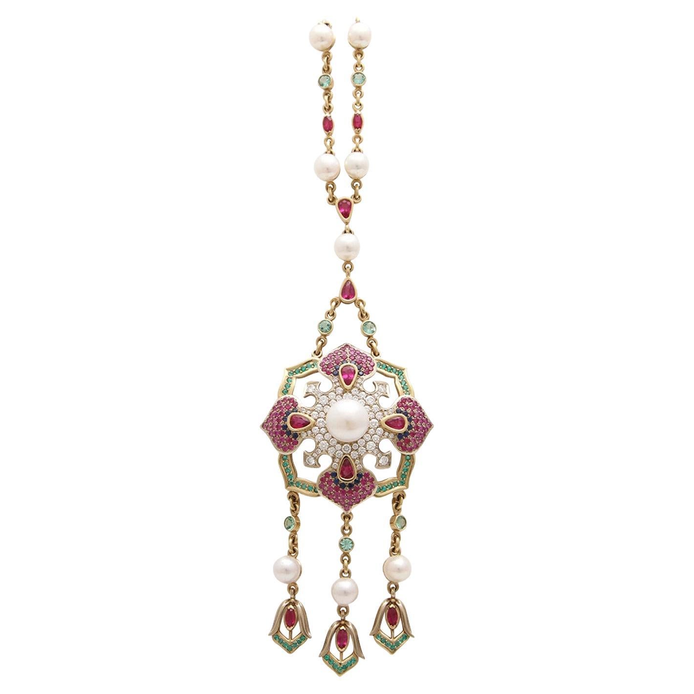 WELLENDORFF necklace with Hermes / Mercury pendant For Sale at 1stDibs