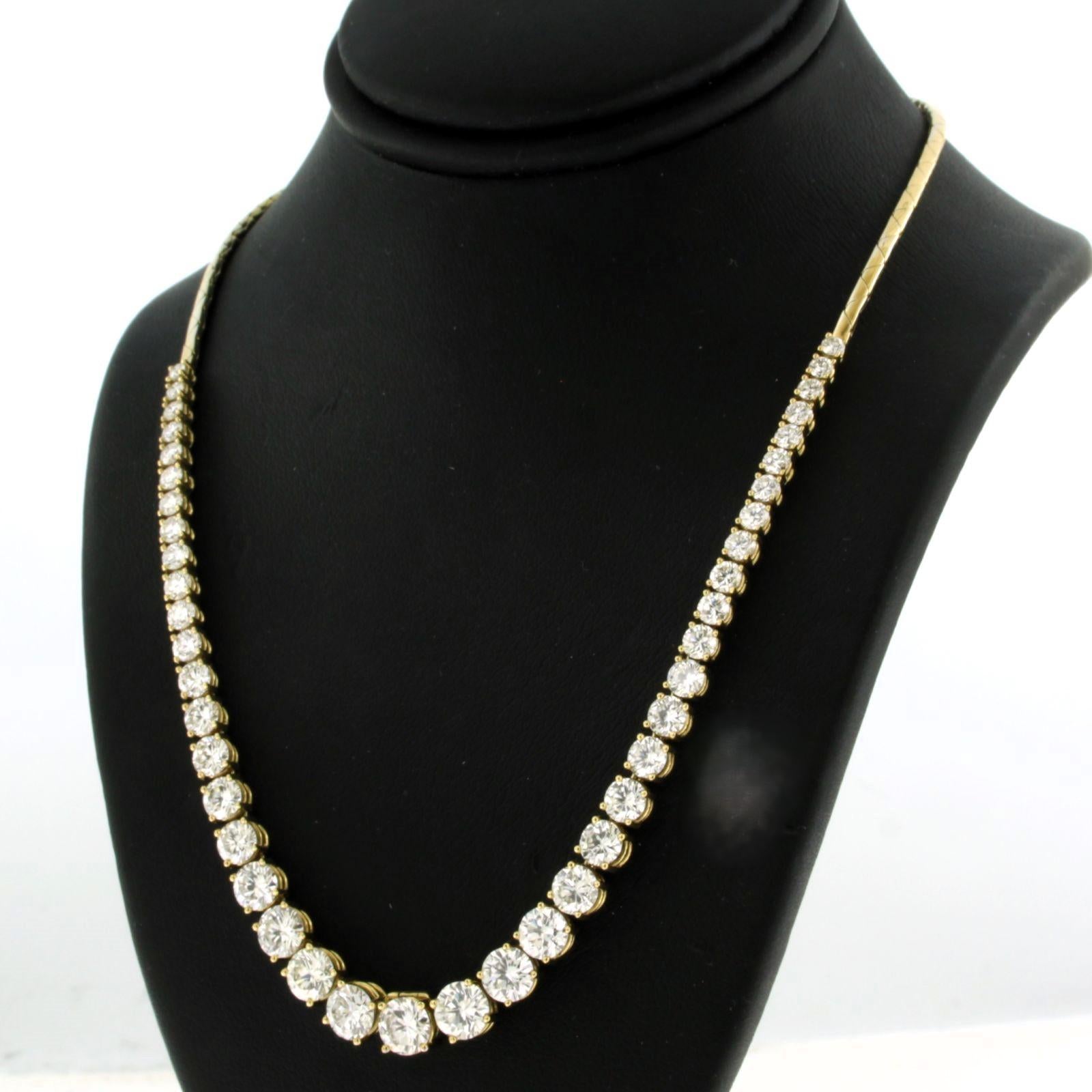 Necklace with brilliant cut diamonds up to 8.00 ct 14k gold For Sale at ...