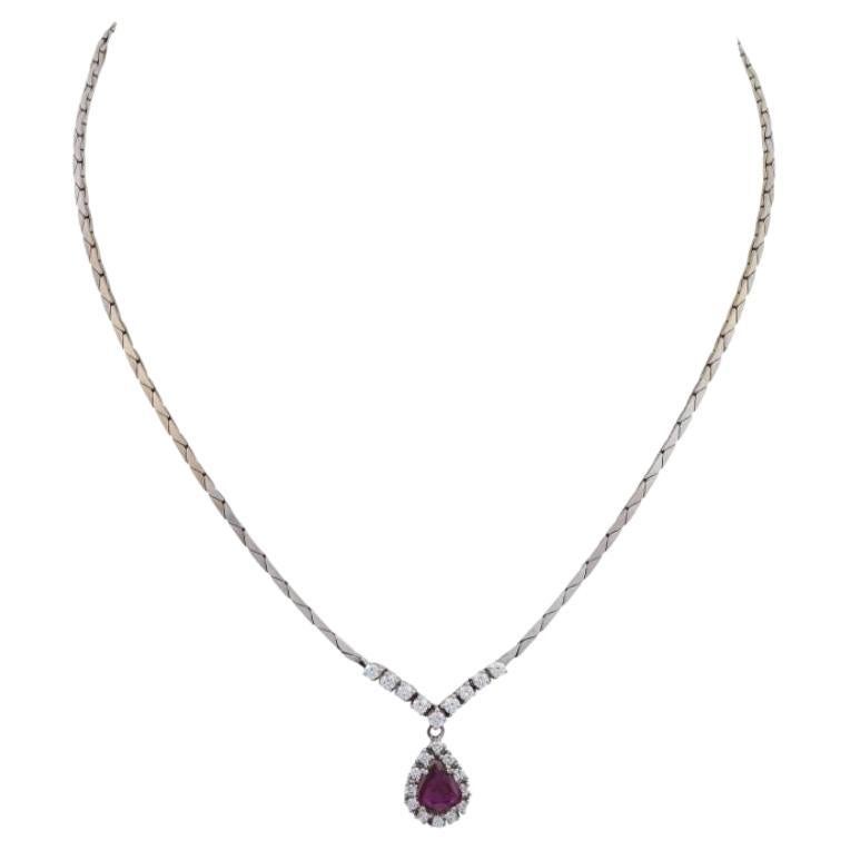 Necklace, Esp. with Hematite and Ruby Ball For Sale at 1stDibs