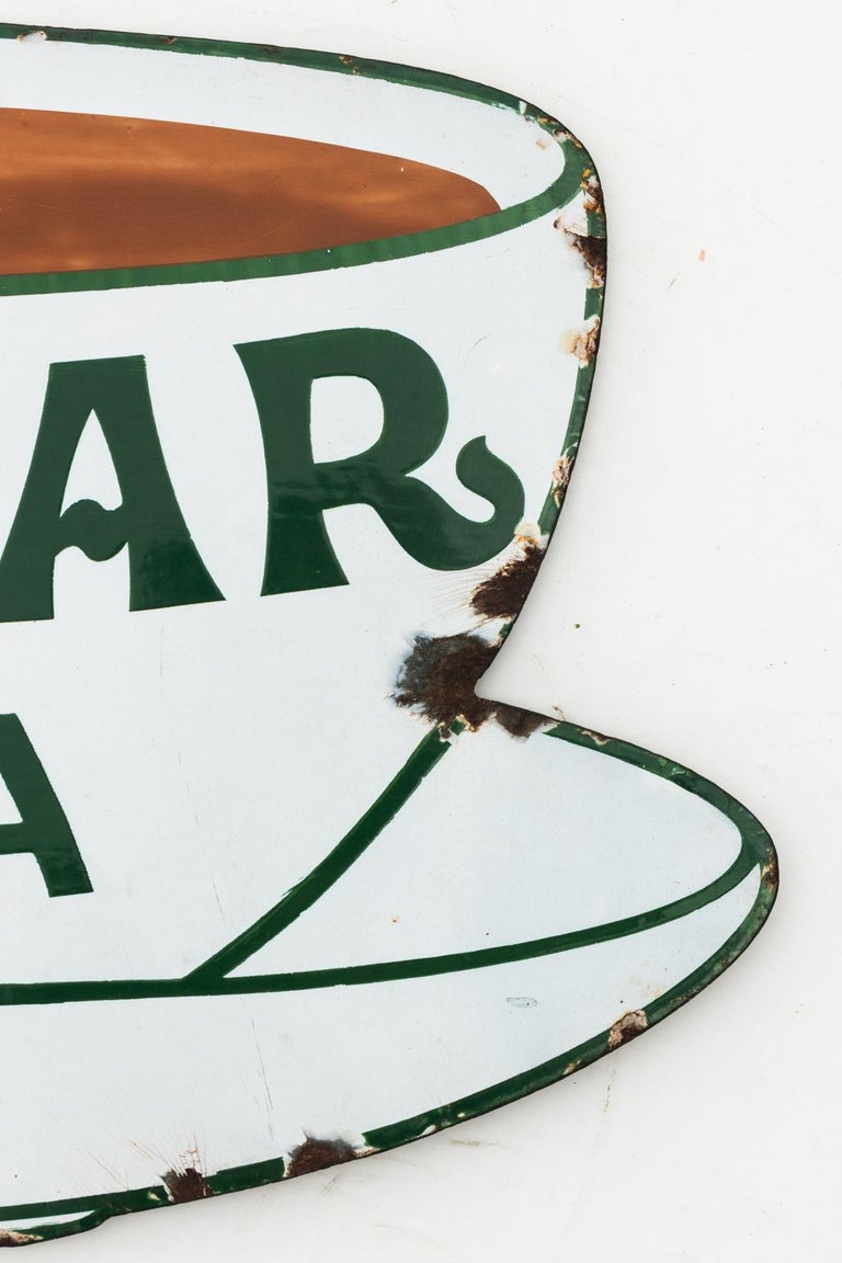 Nectar Tea Porcelain Metal Sign For Sale at 1stDibs