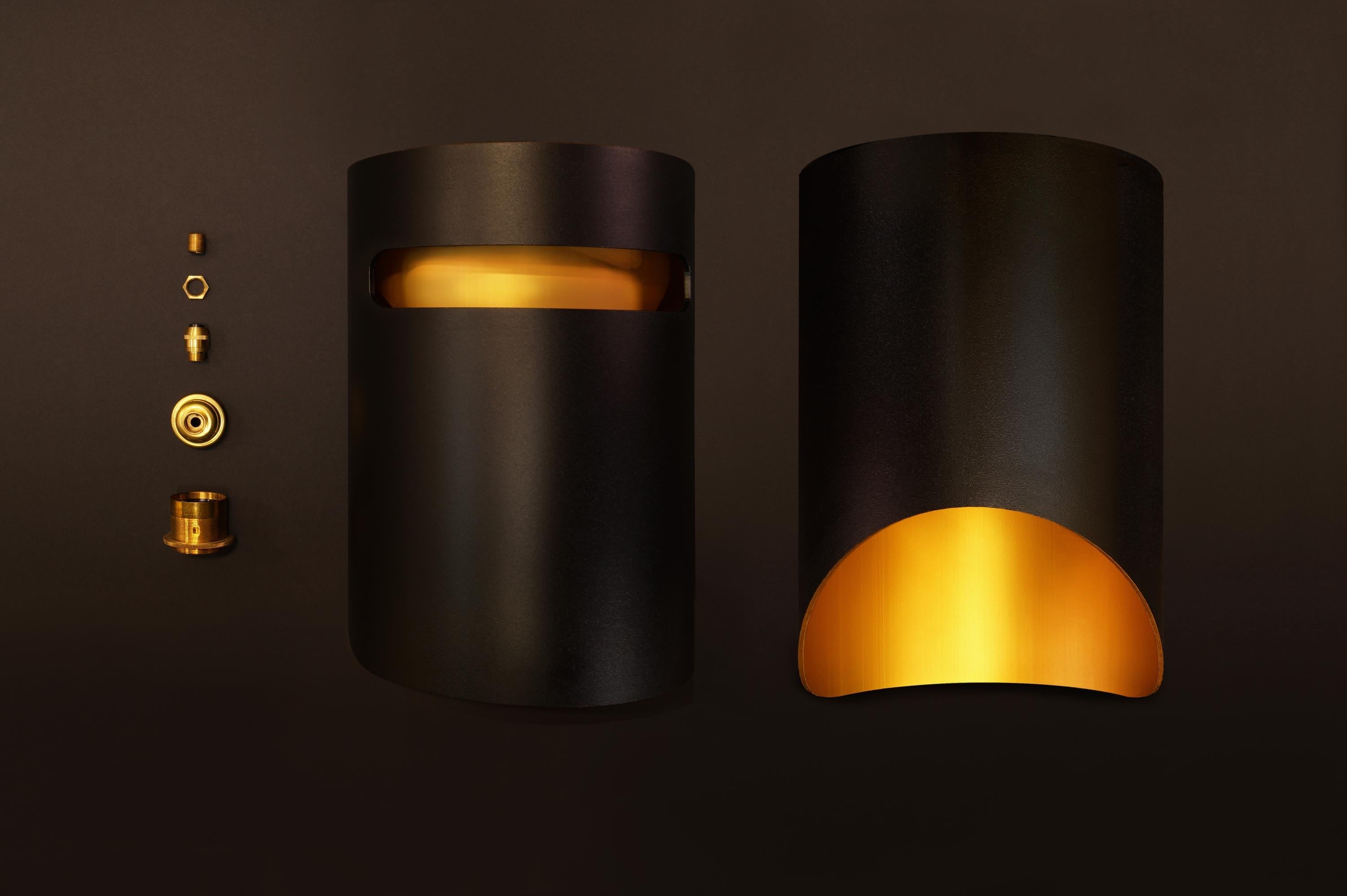 Ned Kelly Pendant Light in Black and Gold by Troy Backhouse For Sale at ...