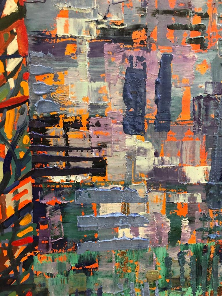 Ned Martin - 'Echoes', Bold Abstract Contemporary Floral Graffiti Oil ...