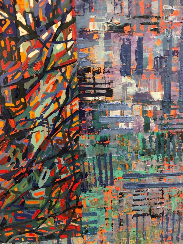 Ned Martin - 'Echoes', Bold Abstract Contemporary Floral Graffiti Oil ...