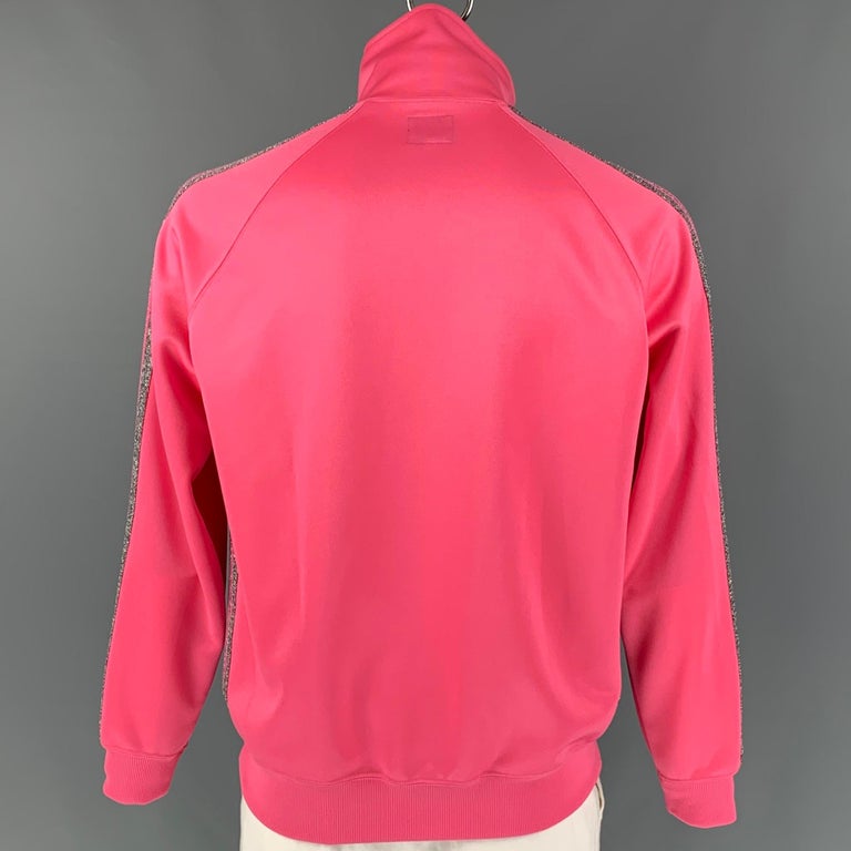 NEEDLES Size L Pink Silver Polyester Zip Up Track Jacket For Sale at ...