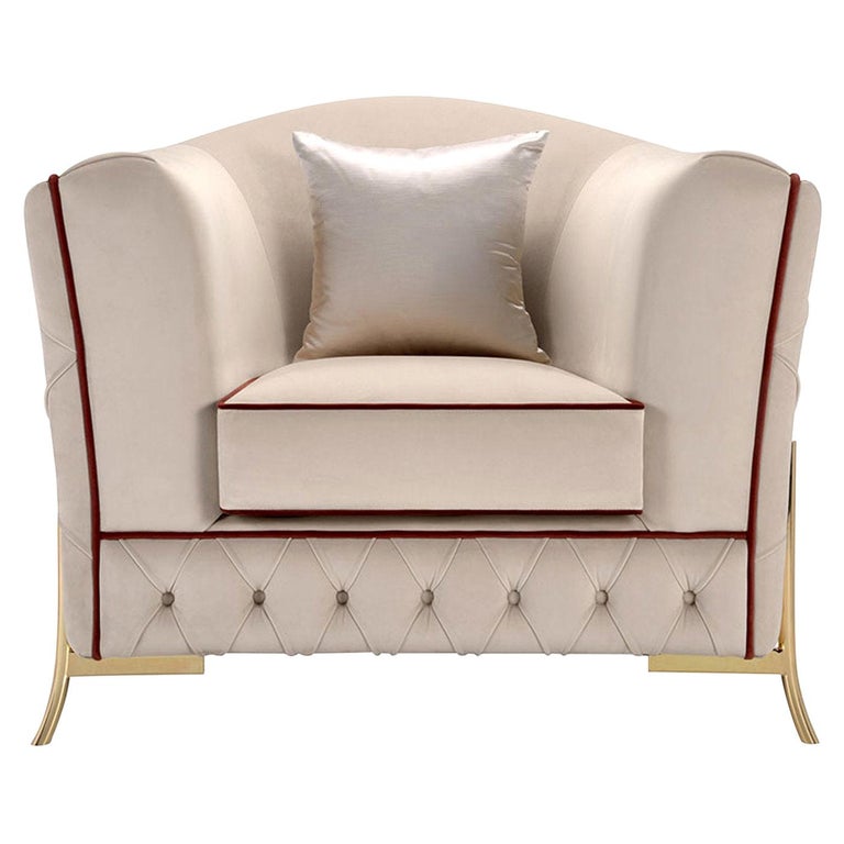 Nefele White Armchair For Sale at 1stDibs