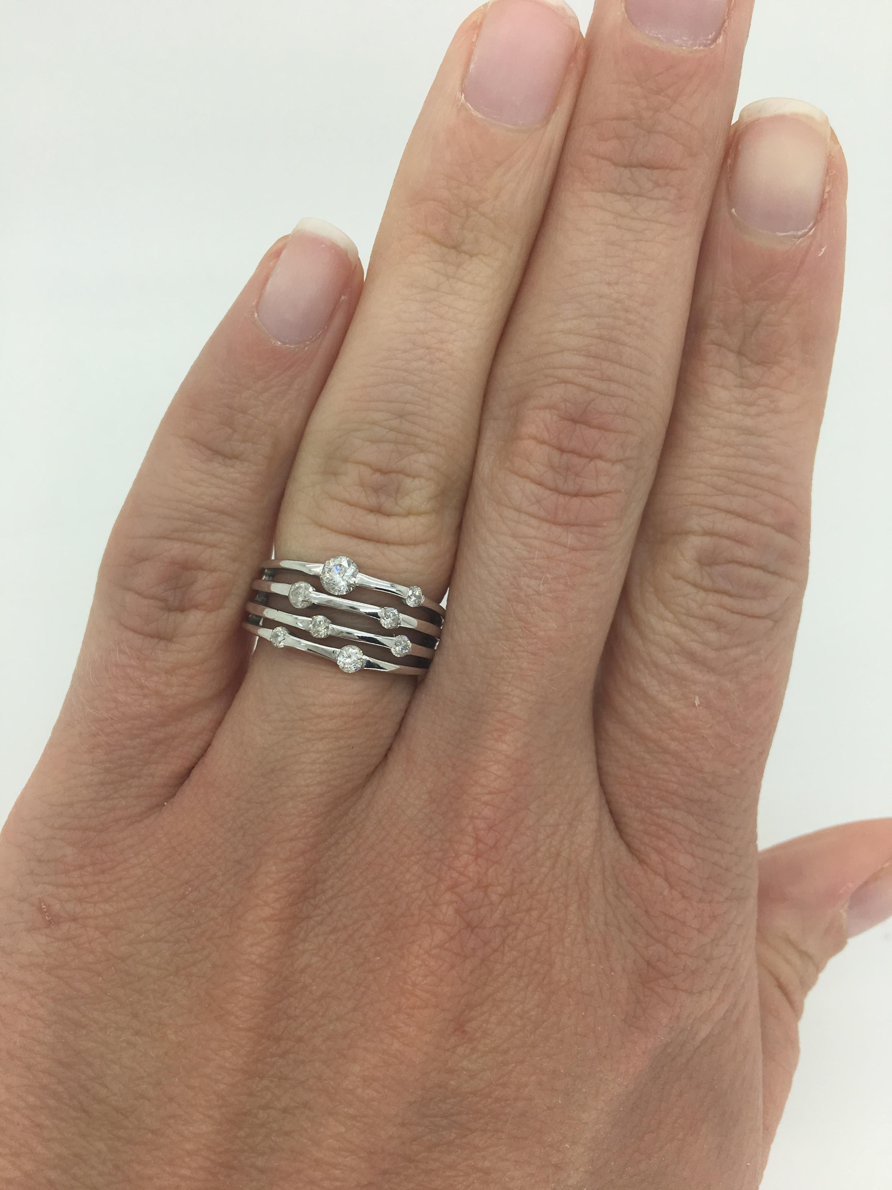 Negative Space Diamond Fashion Ring at 1stDibs | diamond fashion rings ...