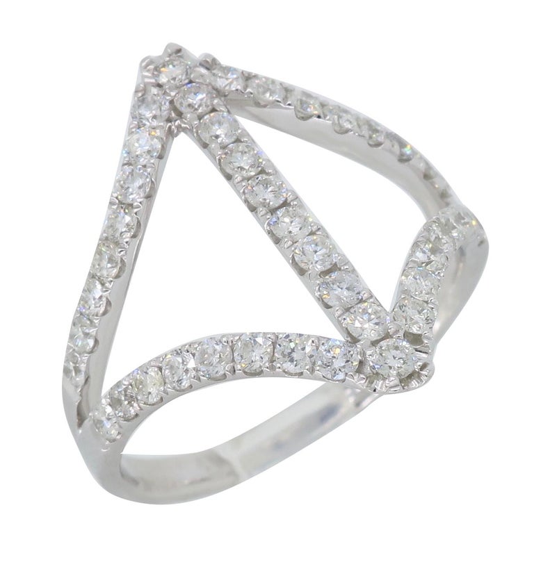 Negative Space Diamond Ring at 1stDibs | negative space engagement ring