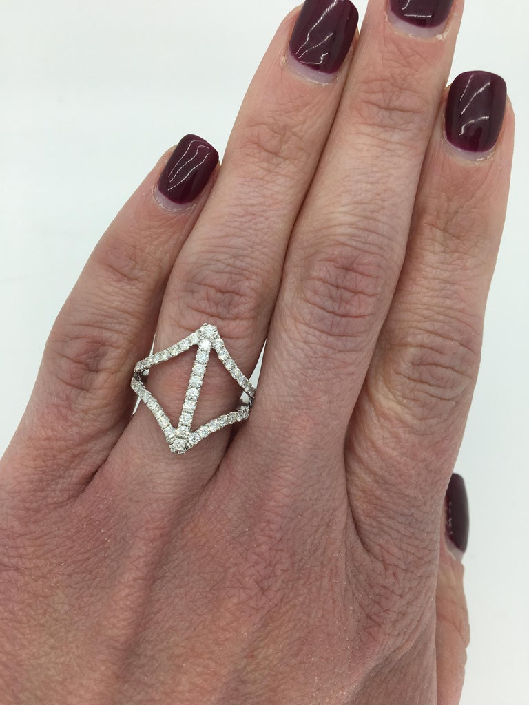 Negative Space Diamond Ring at 1stDibs | negative space engagement ring