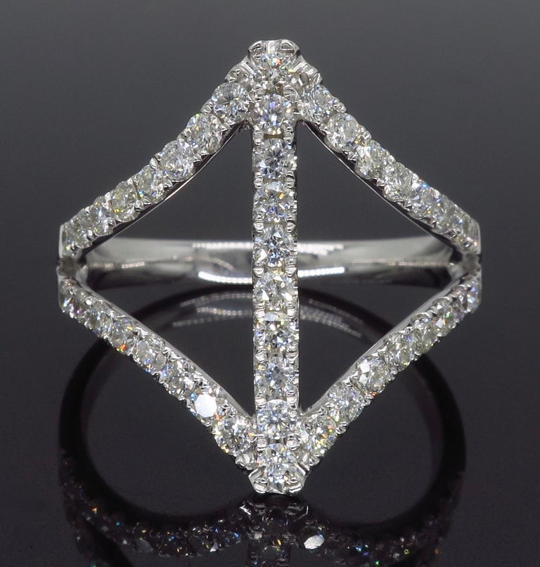 Negative Space Diamond Ring at 1stDibs | negative space engagement ring