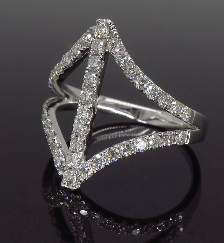 Negative Space Diamond Ring at 1stDibs | negative space engagement ring