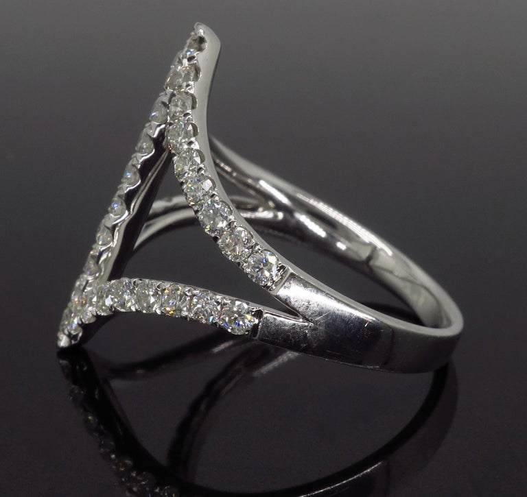 Negative Space Diamond Ring at 1stDibs | negative space engagement ring