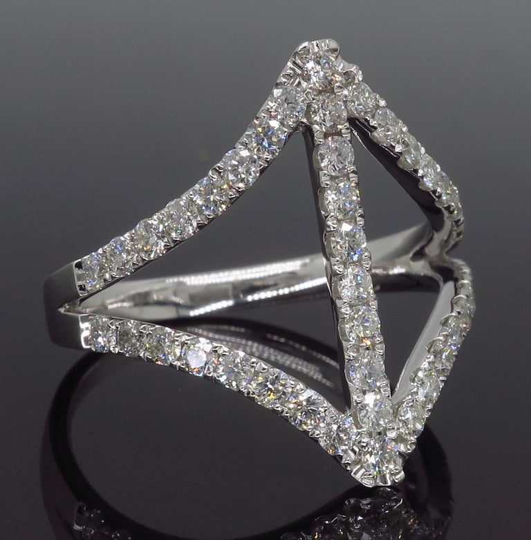 Negative Space Diamond Ring at 1stDibs | negative space engagement ring