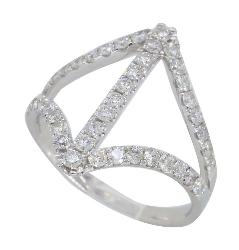 Negative Space Diamond Ring at 1stDibs | negative space engagement ring