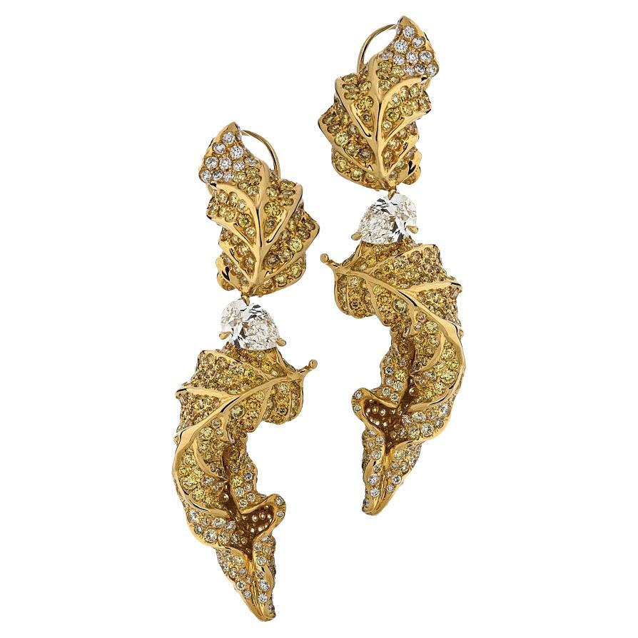 Neha Dani Diamond and Pearl "Fiorella" Earrings at 1stDibs
