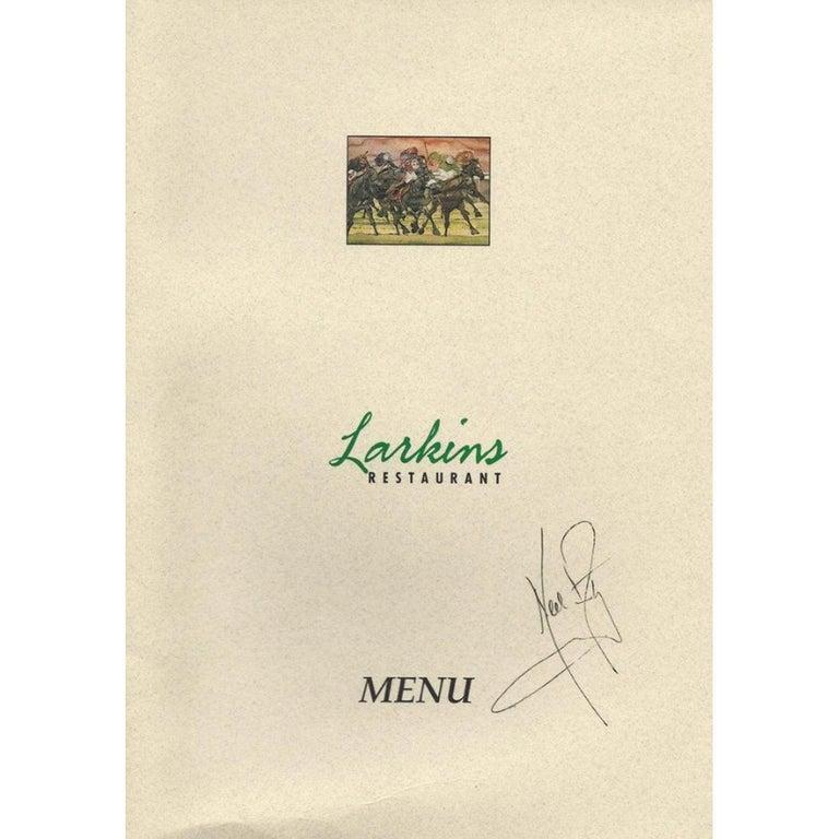 Neil Armstrong Original Autographed Dinner Menu, 1997 For Sale at ...