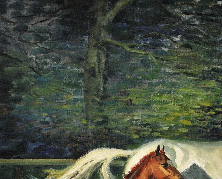 Neil Cawthorne - Grey Mare with Foal. Modern British Equestrian Artist ...
